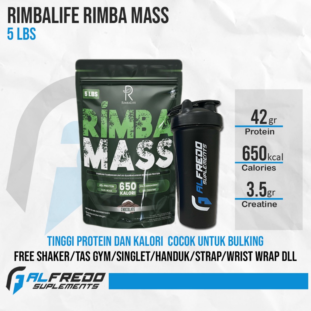 Jual Rimbalife Rimba Mass 5 Lbs Gainer Weight Gain Suplemen Penambah ...