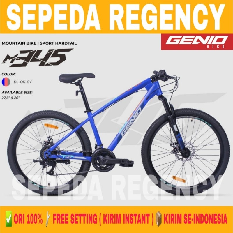 Jual Sepeda Gunung MTB GENIO M 345 Ukuran 26 Inch & 27.5 Inch 24 Speed | Shopee Indonesia