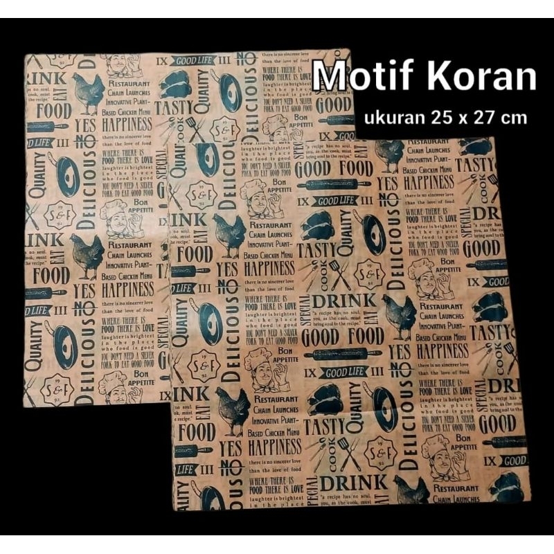 Jual [100 lembar] KERTAS NASI KFC | MG PAPER LAMINASI | Kertas Nasi KFC ...