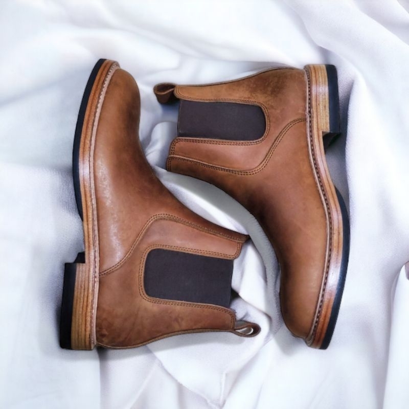 Jual Chelsea Boots Map Inc - Sepatu Chelsea Boots Formal Kulit Sapi ...
