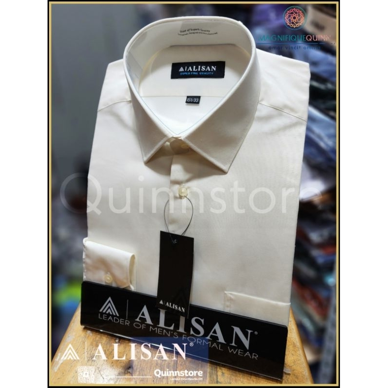 Jual ALISAN Original Kemeja Polos Lengan Panjang - REGULER //CREAM - 2 ...
