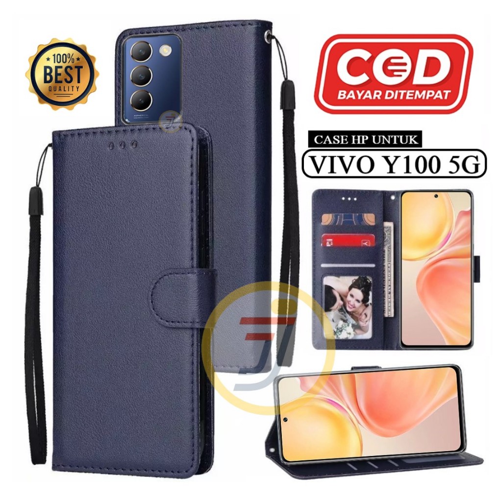 Jual Case Flip Wallet Vivo Y100 5G Premium Case Wallet Kulit/Casing ...