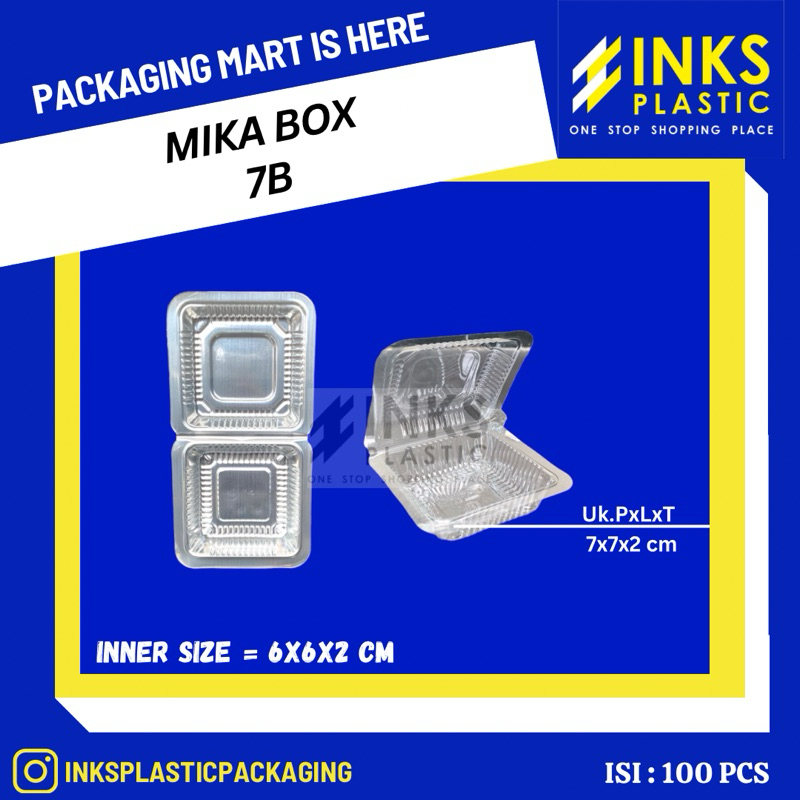 Jual MIKA BOX 7/MIKA KUE BASAH/MIKA KUE KECIL (100 PCS) | Shopee Indonesia