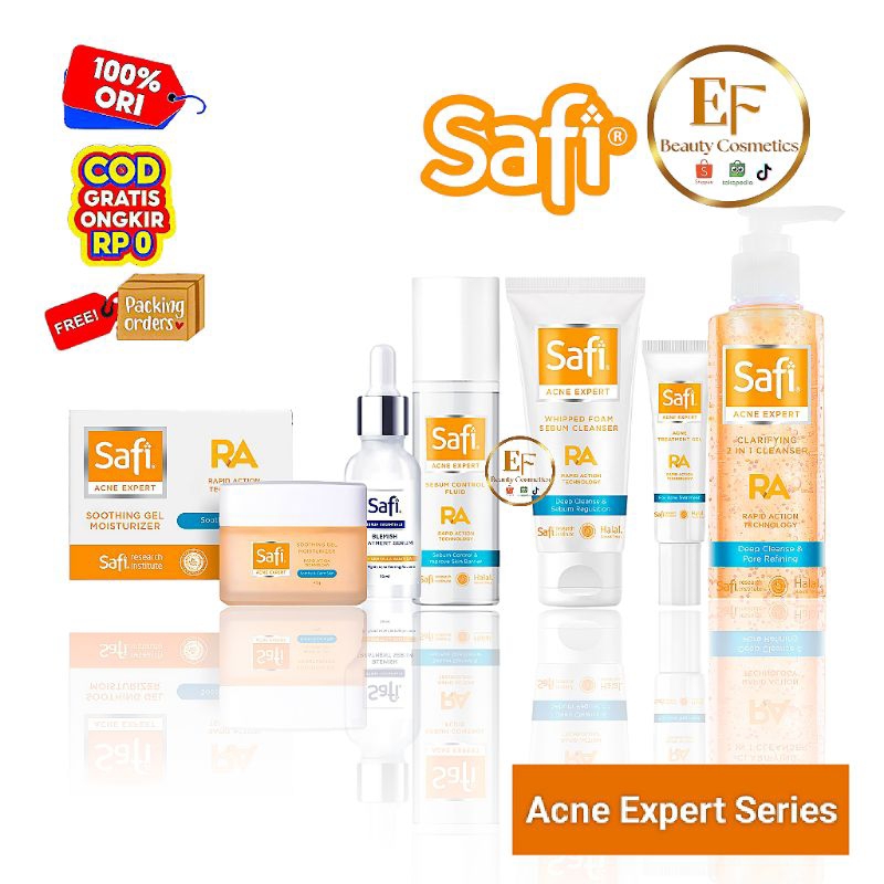 Jual SAFI Acne Expert Whipped Foam | 2in1 Cleanser | Fluid Toner ...