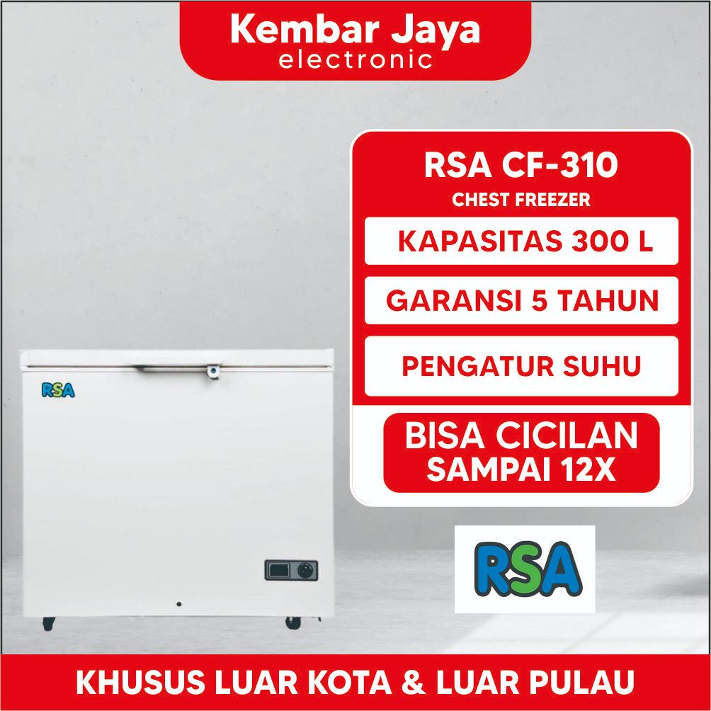 Jual CHEST FREEZER RSA 310LITER TYPE CF310 (KHUSUS LUAR KOTA) | Shopee ...