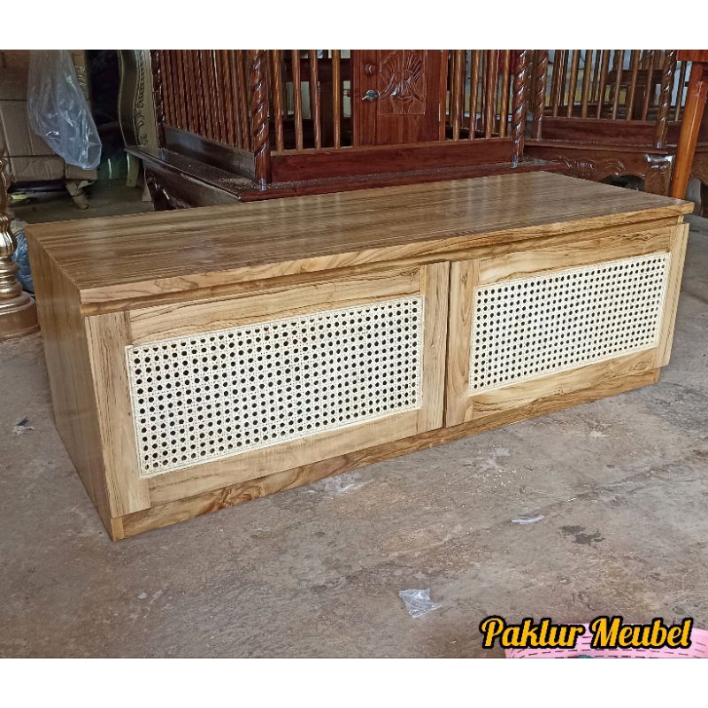 Jual Bench Minimalis 2 pintu rotan Jati | Shopee Indonesia
