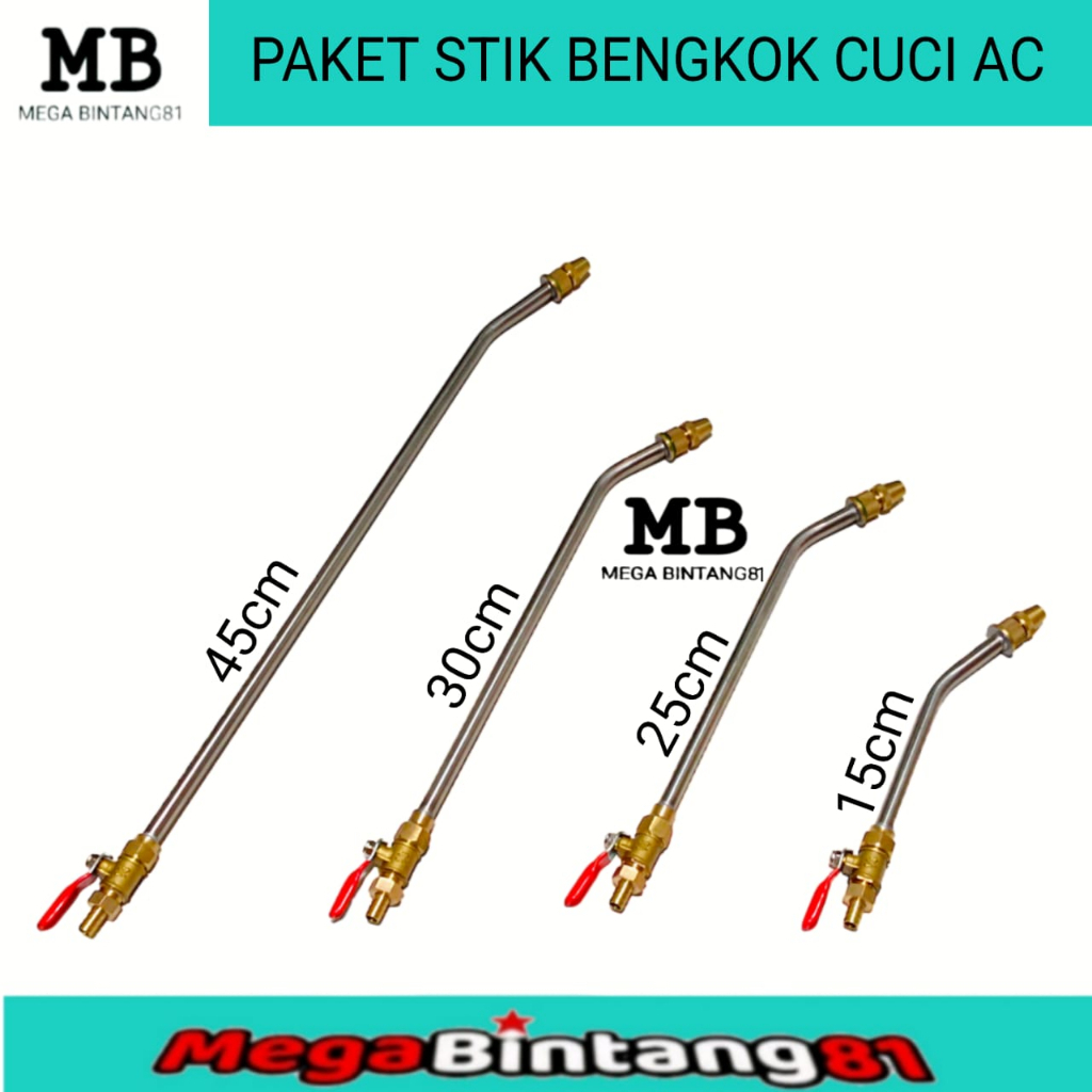 Jual Paket stik cuci AC stik bengkok spuyer cuci AC nozzle jet cleaner ...