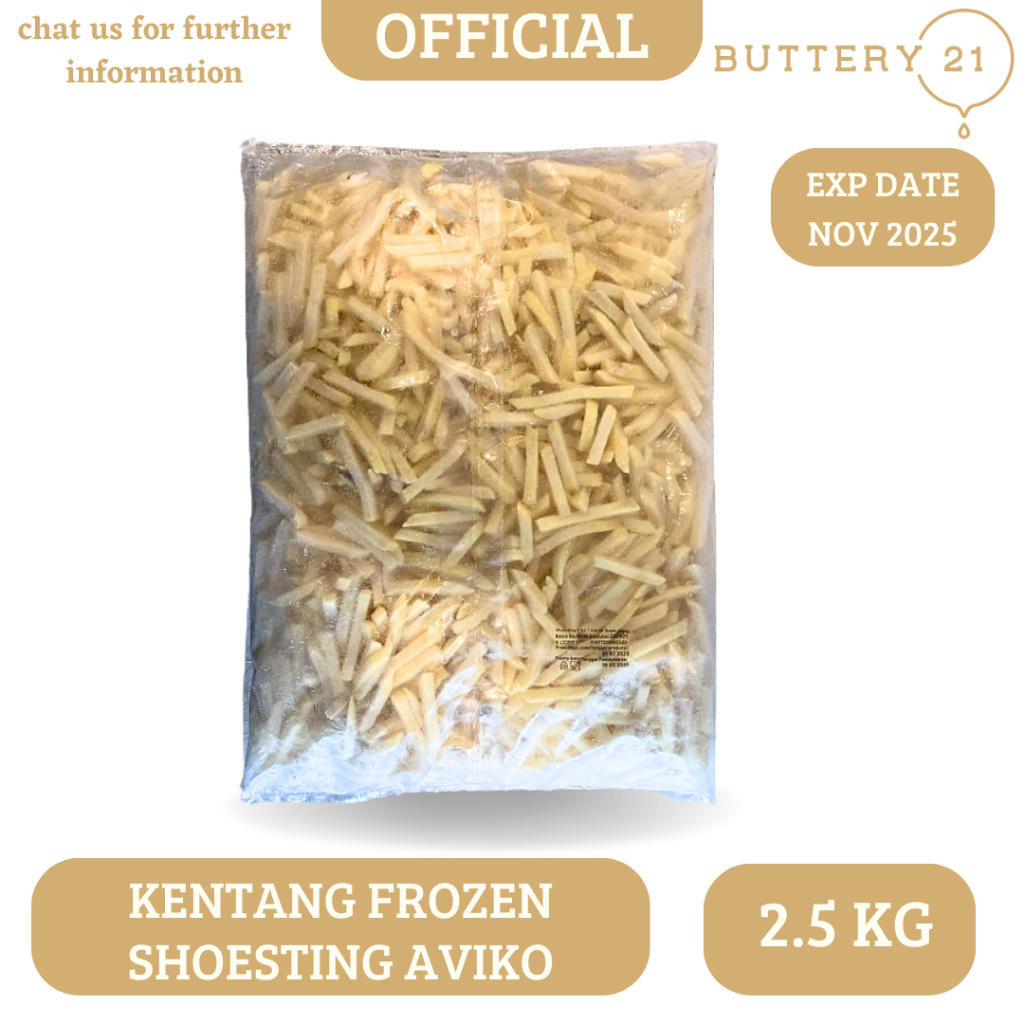 Jual AVIKO KENTANG GORENG FRENCH FRIES SHOESTRING 2.5 KG | FROZEN FOOD | Shopee Indonesia