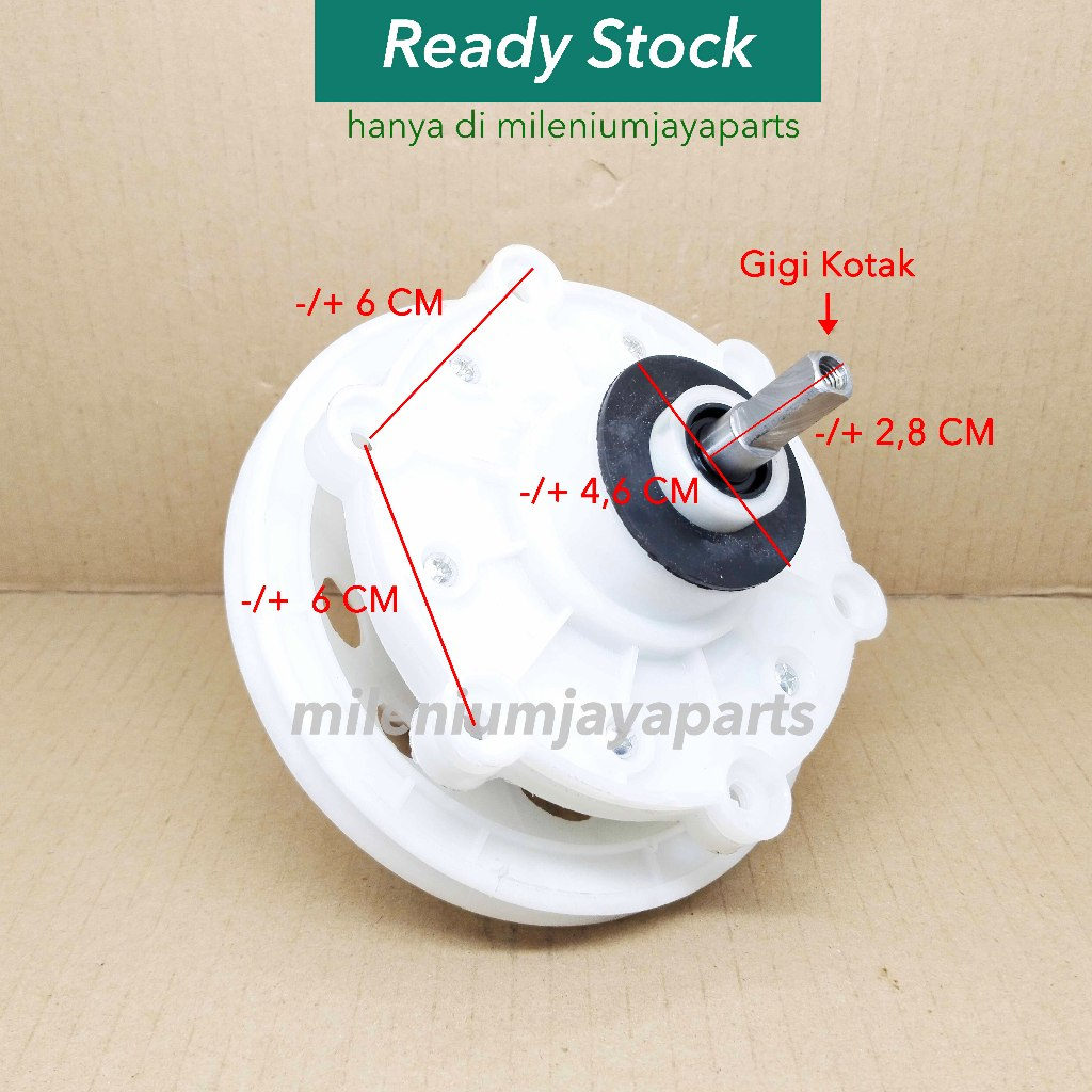 Jual Gearbox Mesin Cuci Sanyo 2 Tabung Pully Kecil / Gear Box Set AS ...