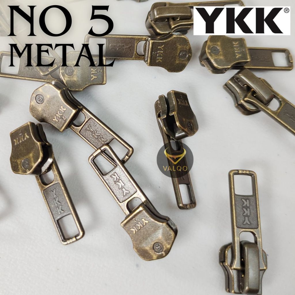Jual YKK Kepala No 5 Resleting Metal Besi Nomor 5 ATG Silver BN Gold Besi Autolock Zipper ...