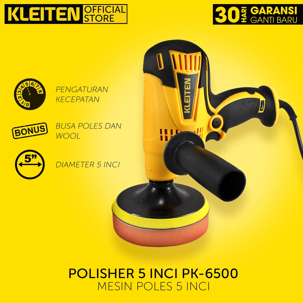 Jual KLEITEN PK6500 Mesin Poles Mobil 5 Inci - Polisher 5 Inch - Mesin ...