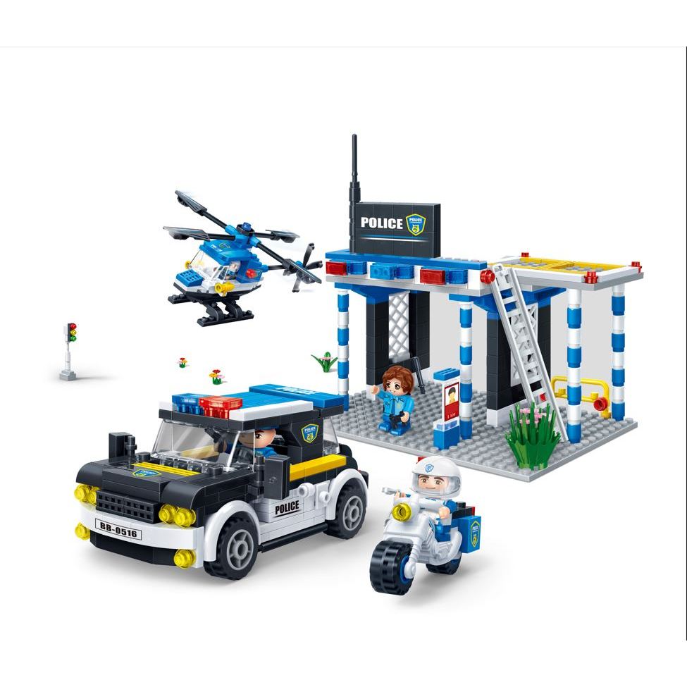Jual Banbao Police Series Building Block Robot Polisi Mainan Brick Blok ...