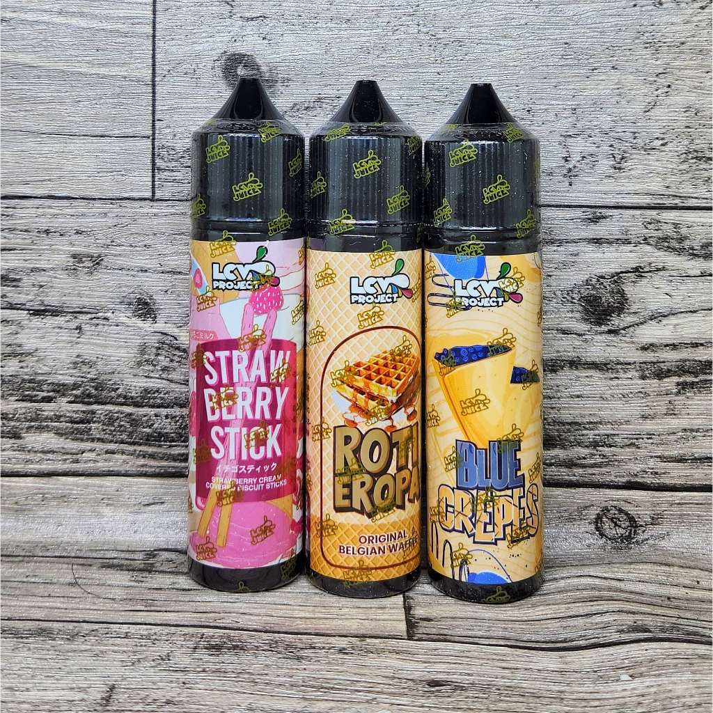 Jual LCV Project Roti Eropa Blue Crepes Strawberry Stick Series 60ML ...