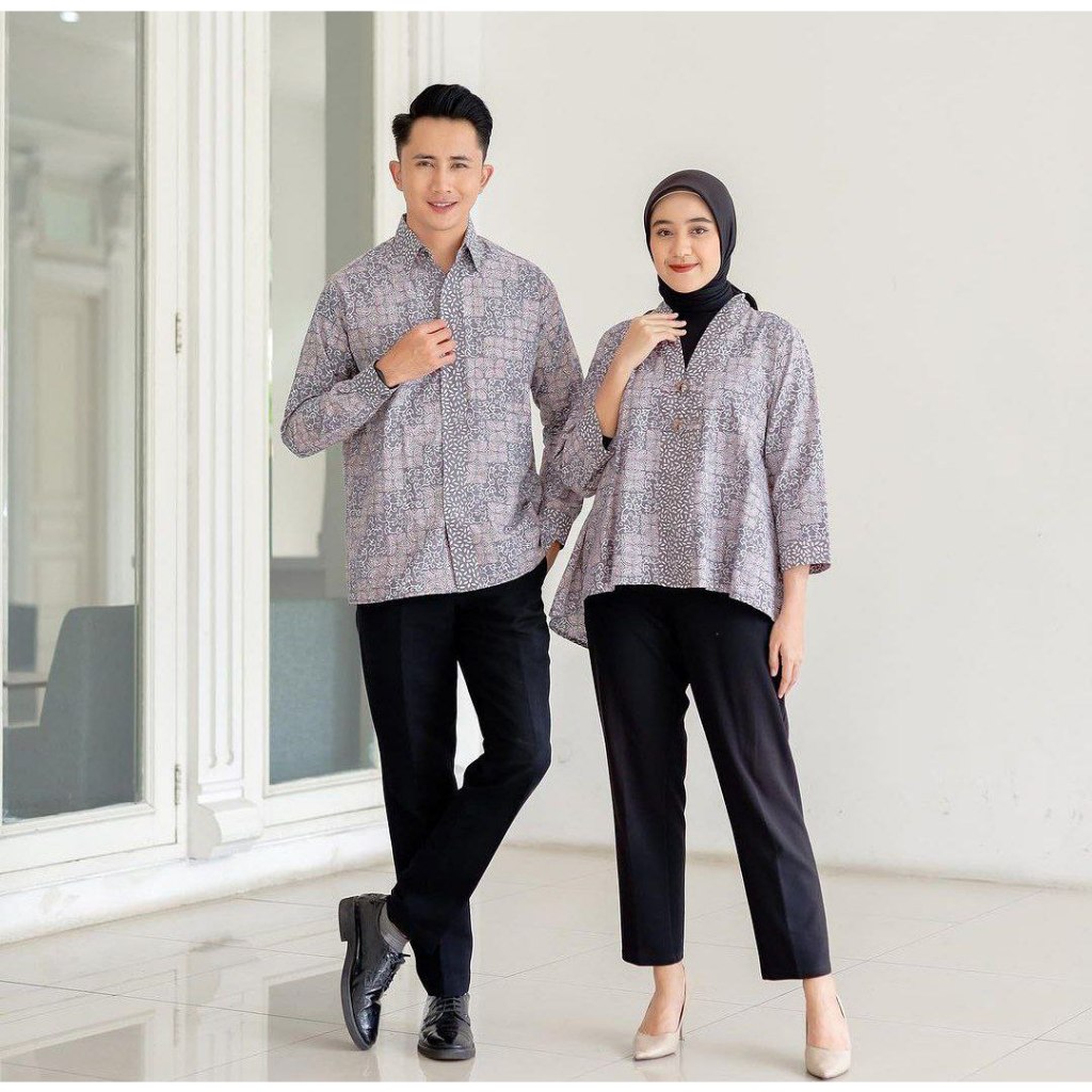 Jual Benang Raja Batik Couple Pria wanita Cap Primis Kawung Berasan ...