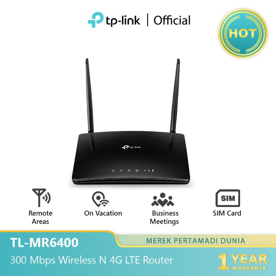 Jual TP Link Tl -MR6400 300 Mbps Wireless N 4G LTE Router | Shopee ...