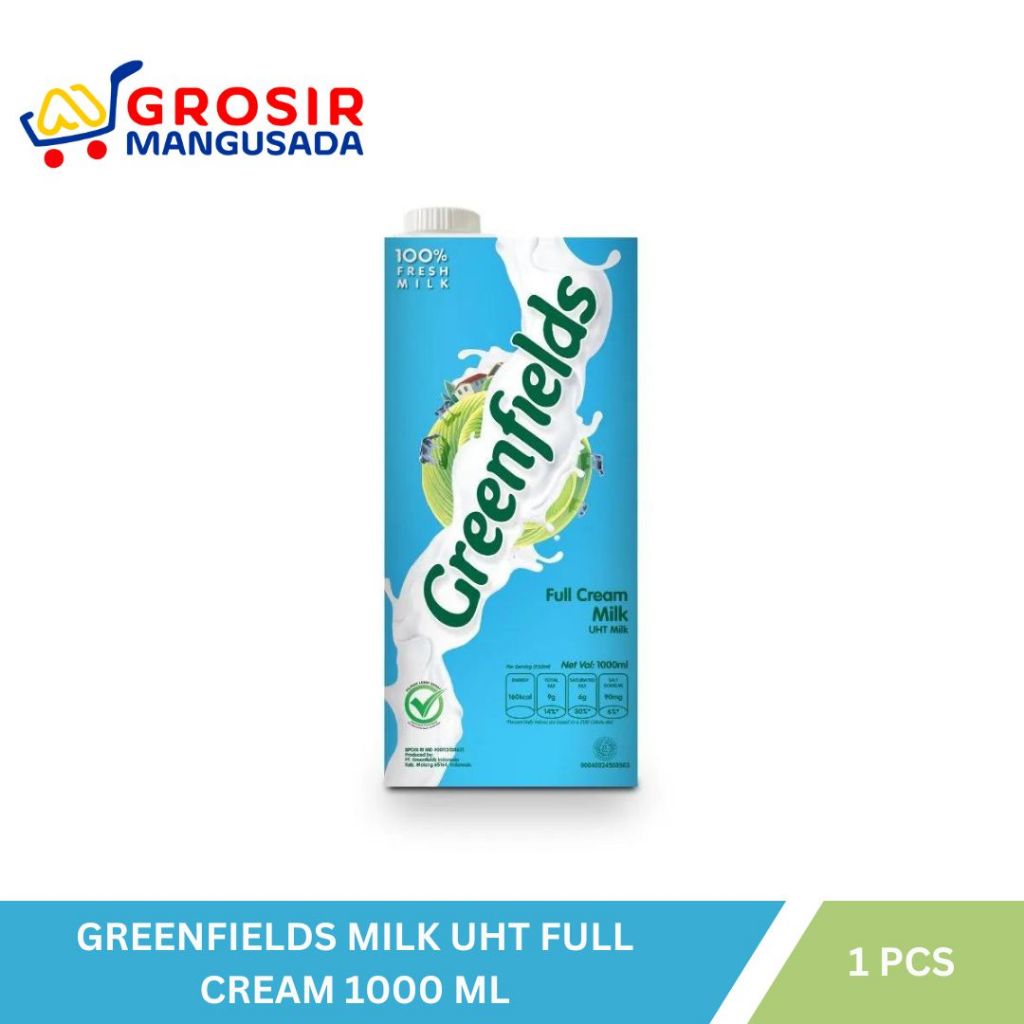 Jual Segarnya Susu Cair Greenfield / Greenfield Milk UHT Full Cream ...