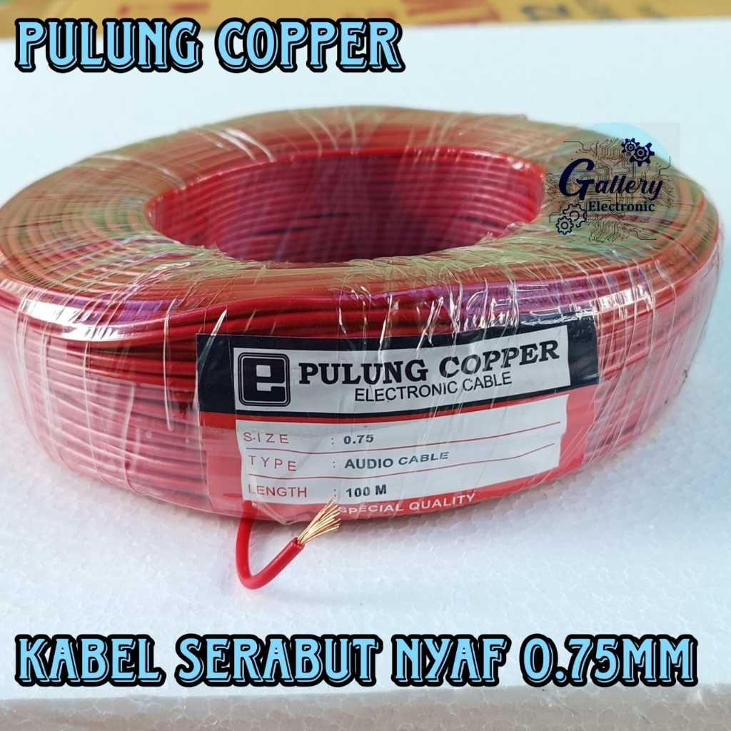 Jual Kabel Serabut 0.75 mm AWG Tembaga ORI NYAF Tunggal Harga Per meter ...