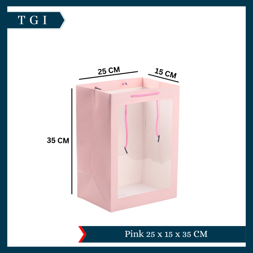 Jual TGI - PAPER BAG MIKA HAMPERS BOUQUET BAG FLOWER GOODIE BAG MIKA ...