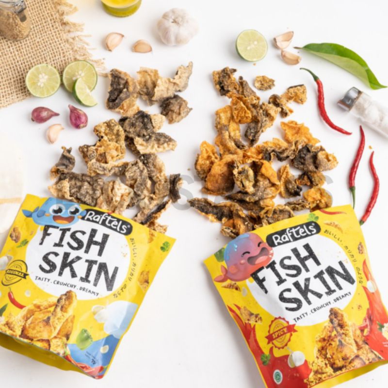 Jual KERIPIK KULIT IKAN / FISH SKIN RASA PEDAS SPICY DAN ORIGINAL ...