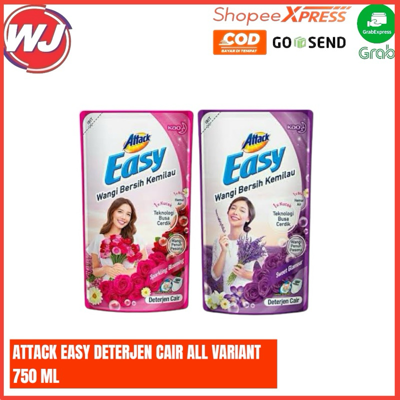 Jual ATTACK EASY DETERJEN CAIR ALL VARIANT 750 ML | Shopee Indonesia