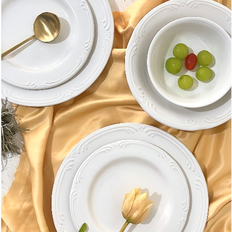 Jual Klasik Piring Putih . Set Piring Puith, DInner Plate, Salad Plate ...