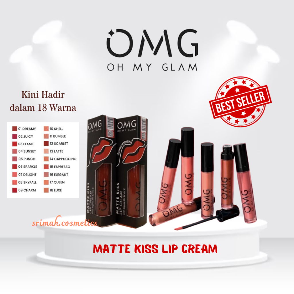 Jual OMG OH MY GLAM Mattelast Lip Cream 2.9 g - Lip Cream Matte Dengan ...