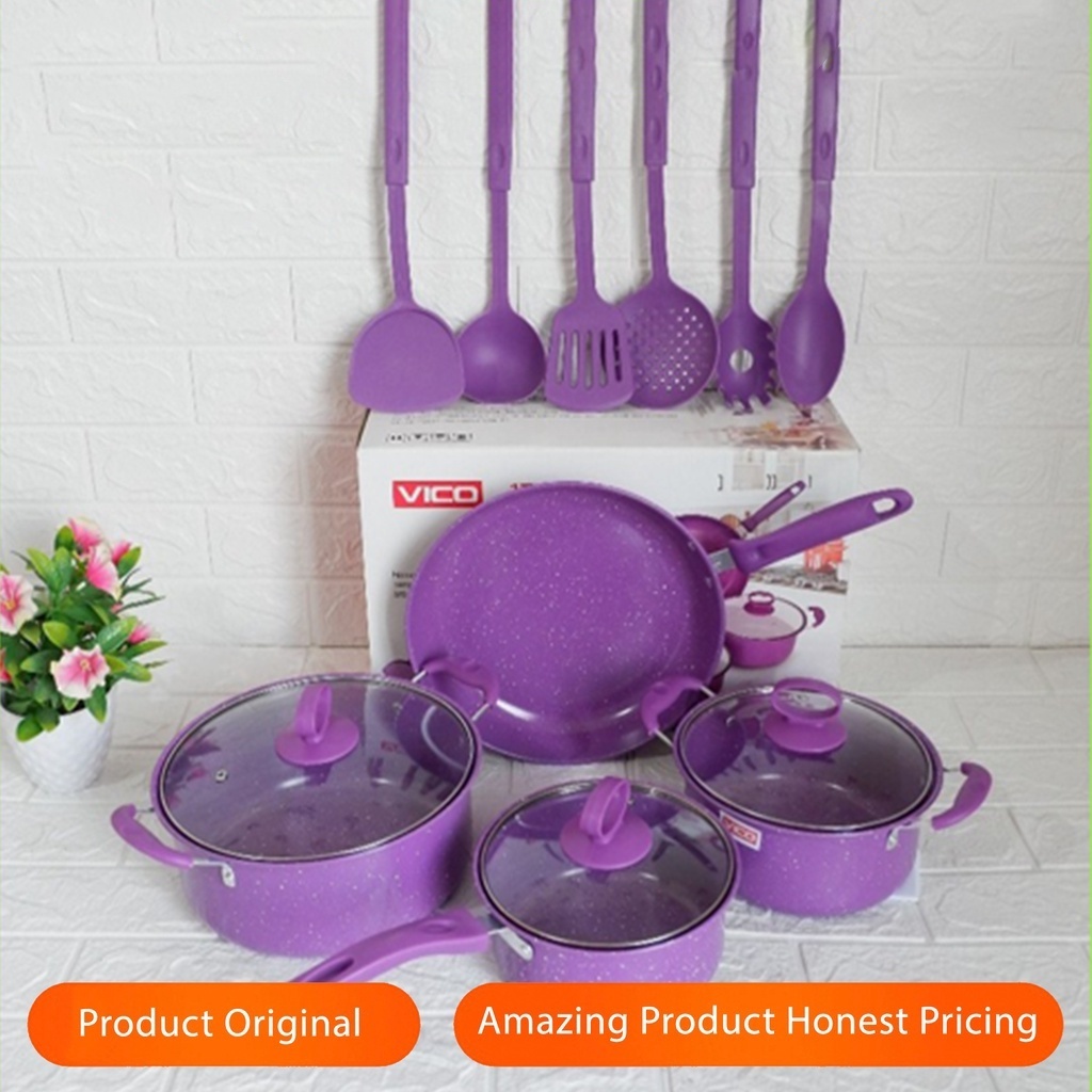 Jual Panci Set 13 Tutup Kaca Serbaguna Panci Set Lengkap Stainless ...