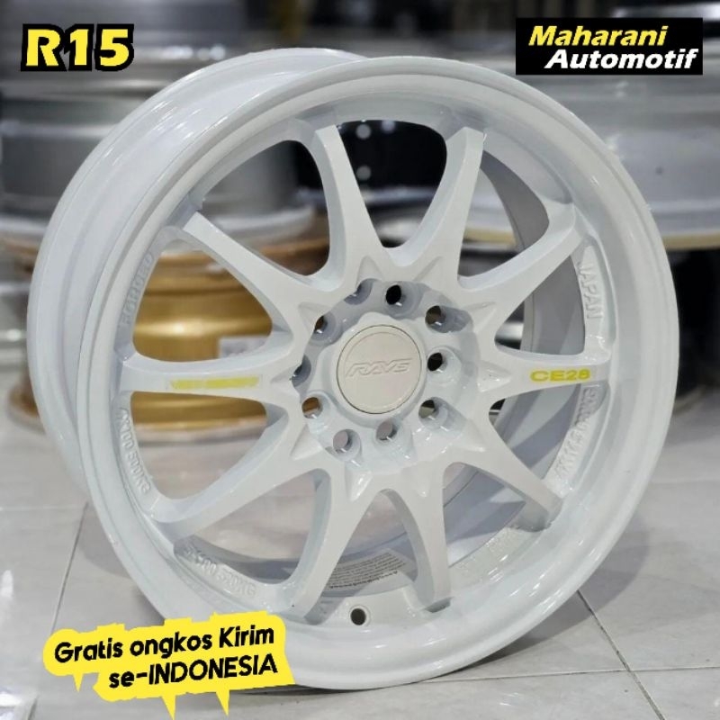 Jual New velg racing mobil r15 VOLKRAYS CE28 Baut 5 velg mobil ring 15 Ertiga,Luxio,Grandmax ...