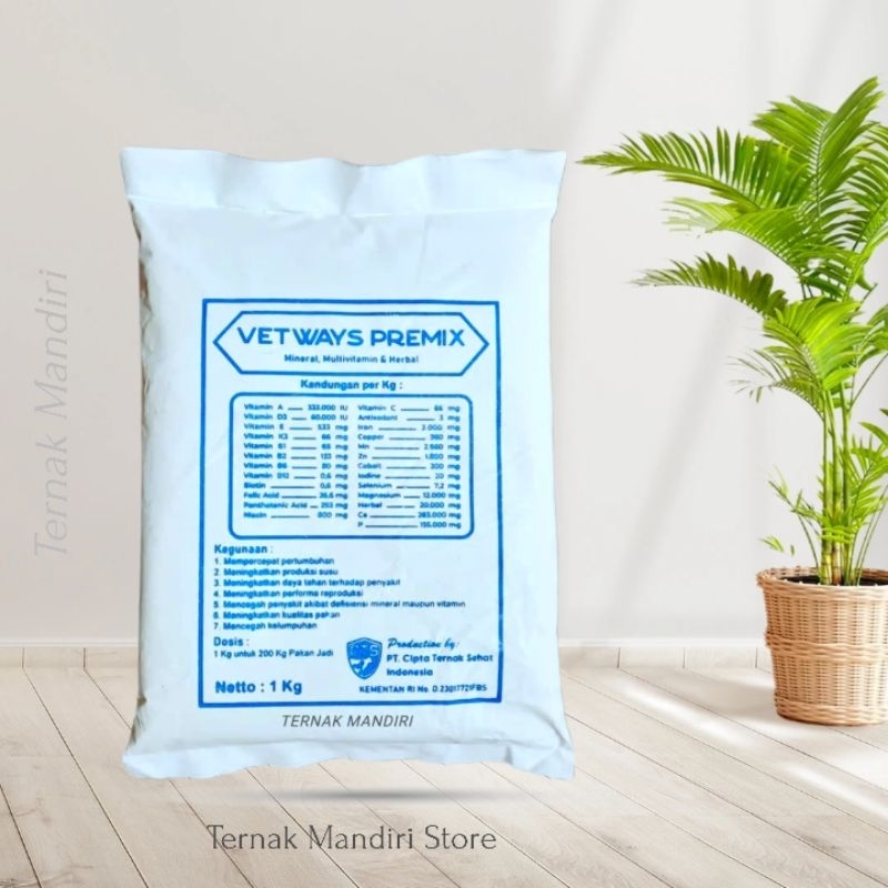 Jual Vetways premix 1 kg - Mineral vitamin sapi kambing dan domba | Shopee Indonesia