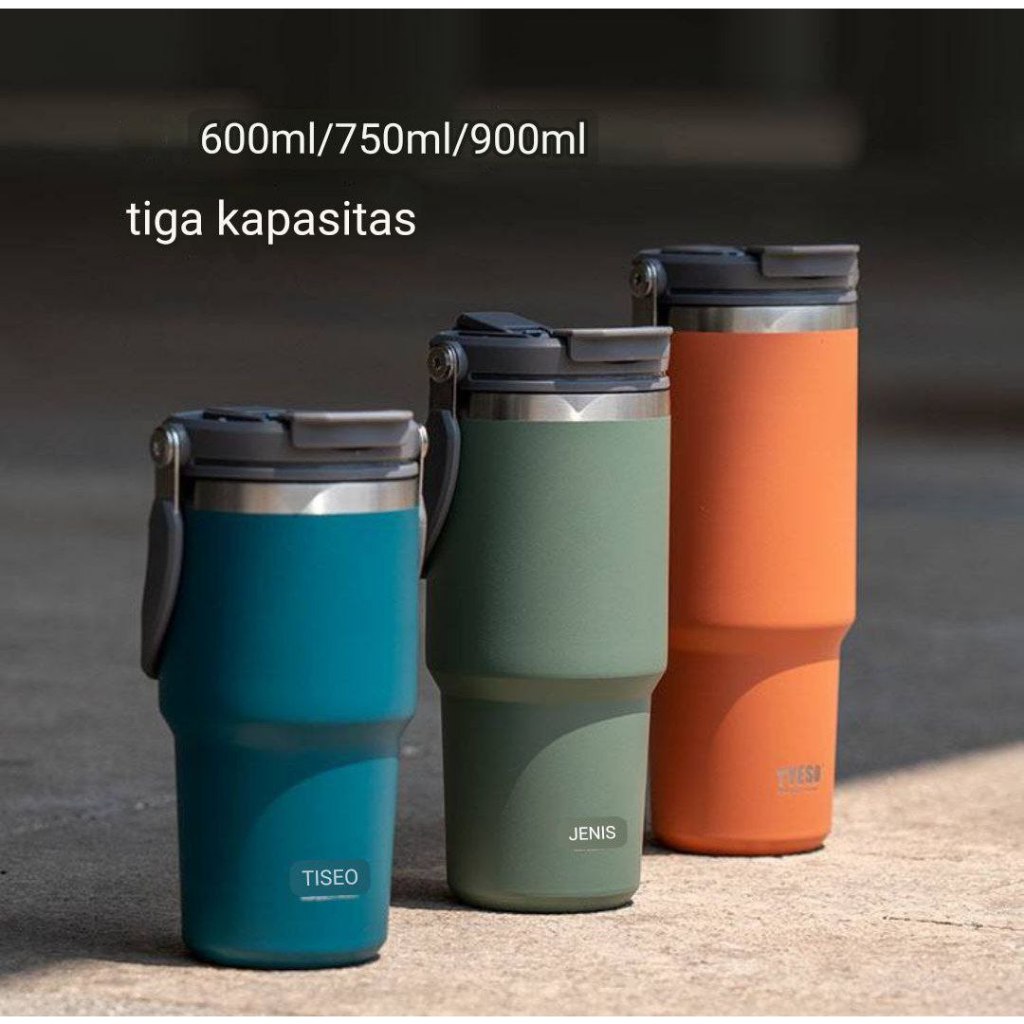 Jual PREMIUM Tumbler Tyeso Handle 2in1 Coffee Cup 750 ml Thermos ...