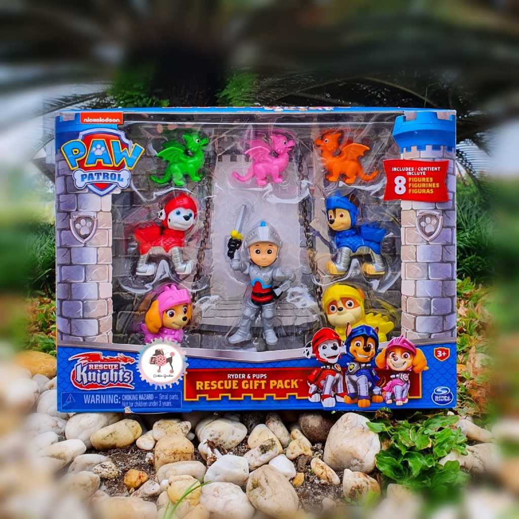 Jual Paw Patrol Rescue Knights Ryder and Pups Figure Gift 8pack ...