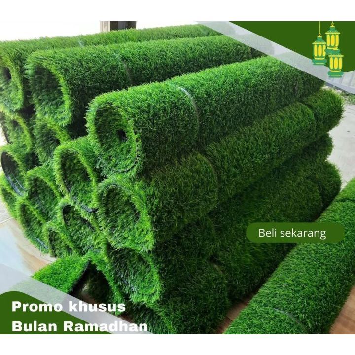 Jual RUMPUT SINTETIS 1 ROLL UKURAN 1 x 2 M TIPE SWISS PREMIUM TEBAL 30 ...