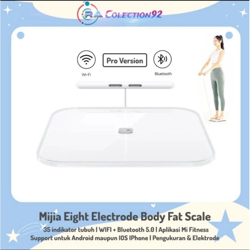 Jual Mijia Smart Scale Pro 8 Elektrode Timbangan badan Mi 35 Body ...