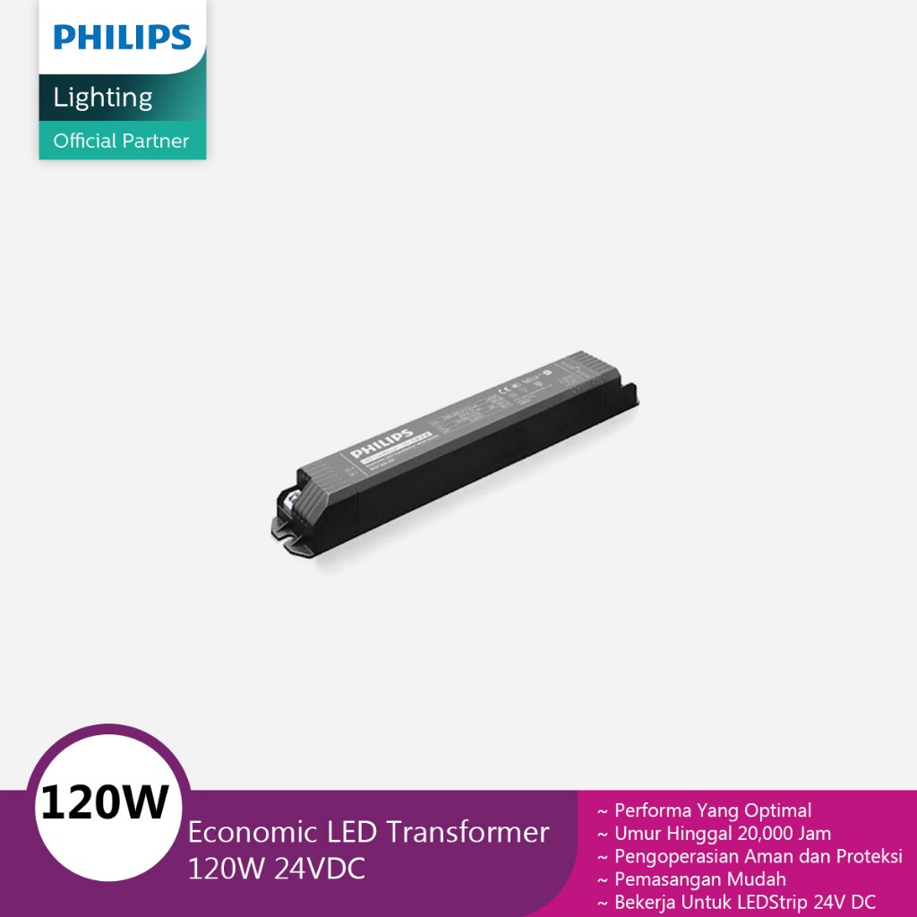 Jual Philips Driver Economic LED Transformer 120W 24VDC - Driver ...