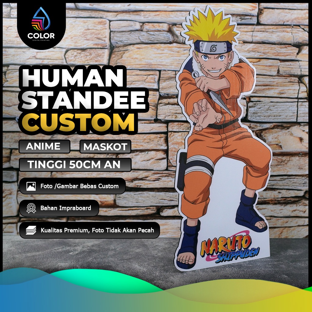 Jual Human Standee Anime Custom Standee Maskot Tinggi 50cm | Shopee ...