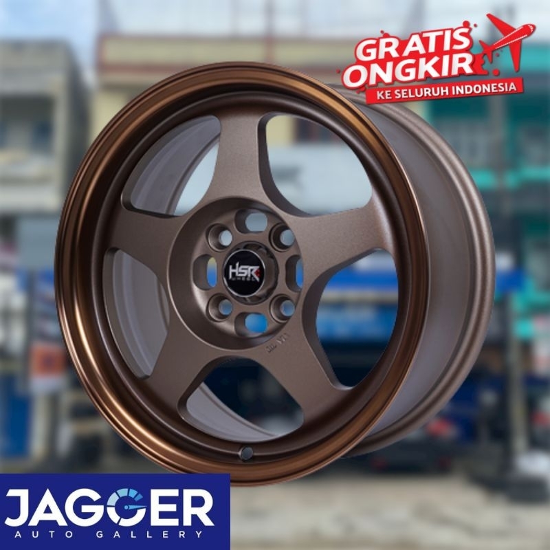 Jual Velg mobil hsr gobo ring 15 lebar 7 h4x100 bronze | Shopee Indonesia