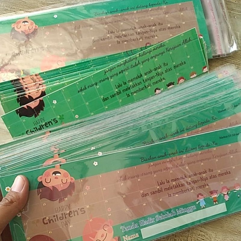 Jual Tanda Hadir Sekolah Minggu. Absensi Anak. Seri Children | Shopee ...