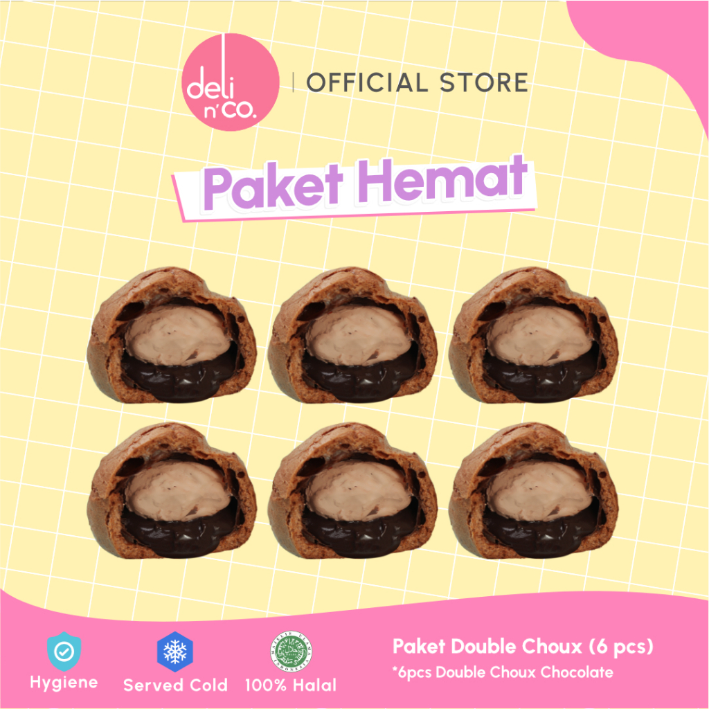 Jual Deli & Co Paket Hemat Double Choux Cream Chocolate | Shopee Indonesia