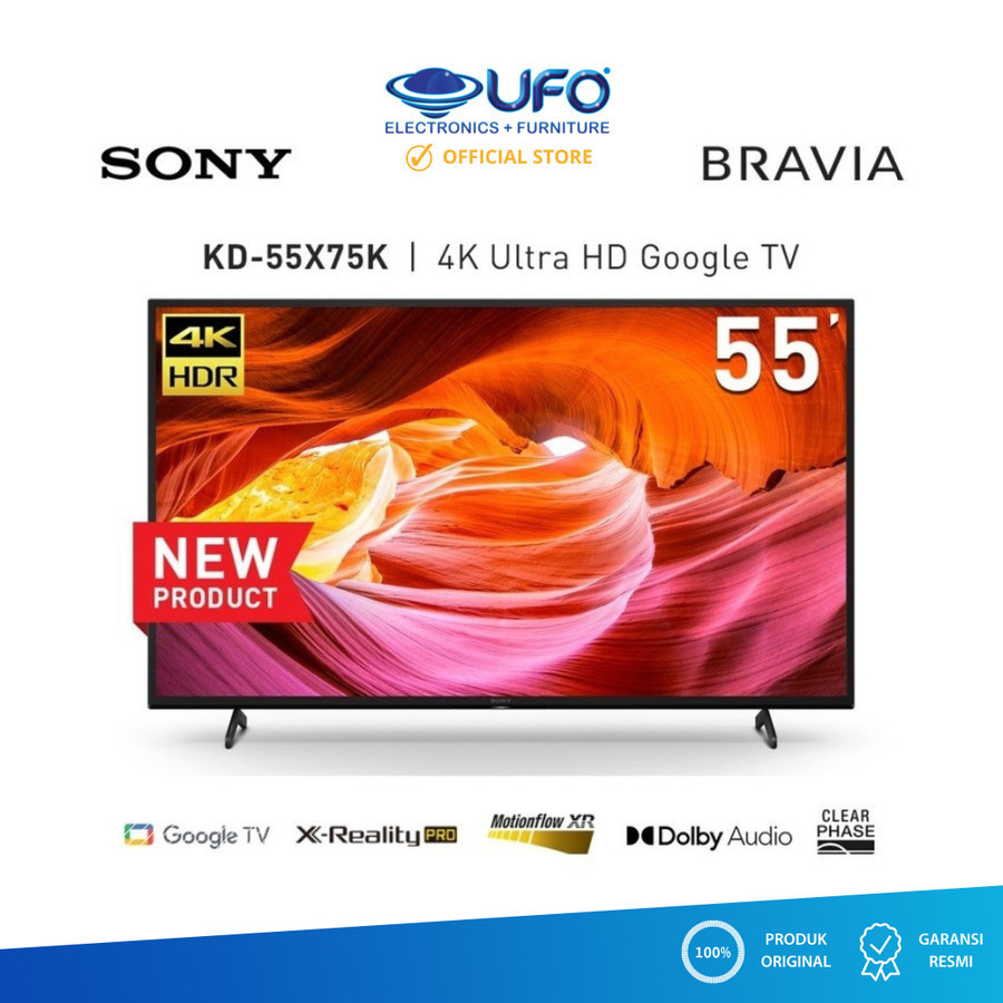 Jual SONY LED SMART UHD 4K ANDROID GOOGLE TV 55 INCH KD55X75K | Shopee ...