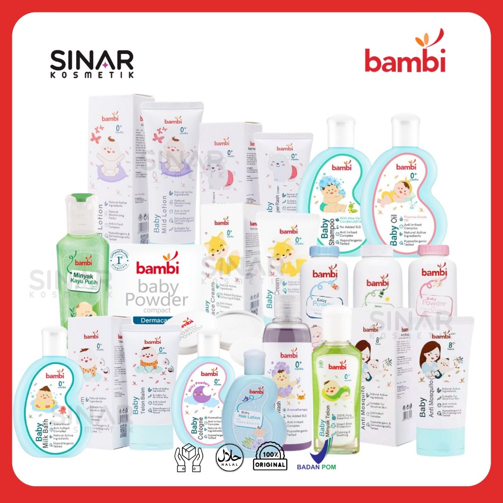 Jual Bambi Baby Care | Lotion - Diaper Rash Cream - Shampoo - Baby Oil ...