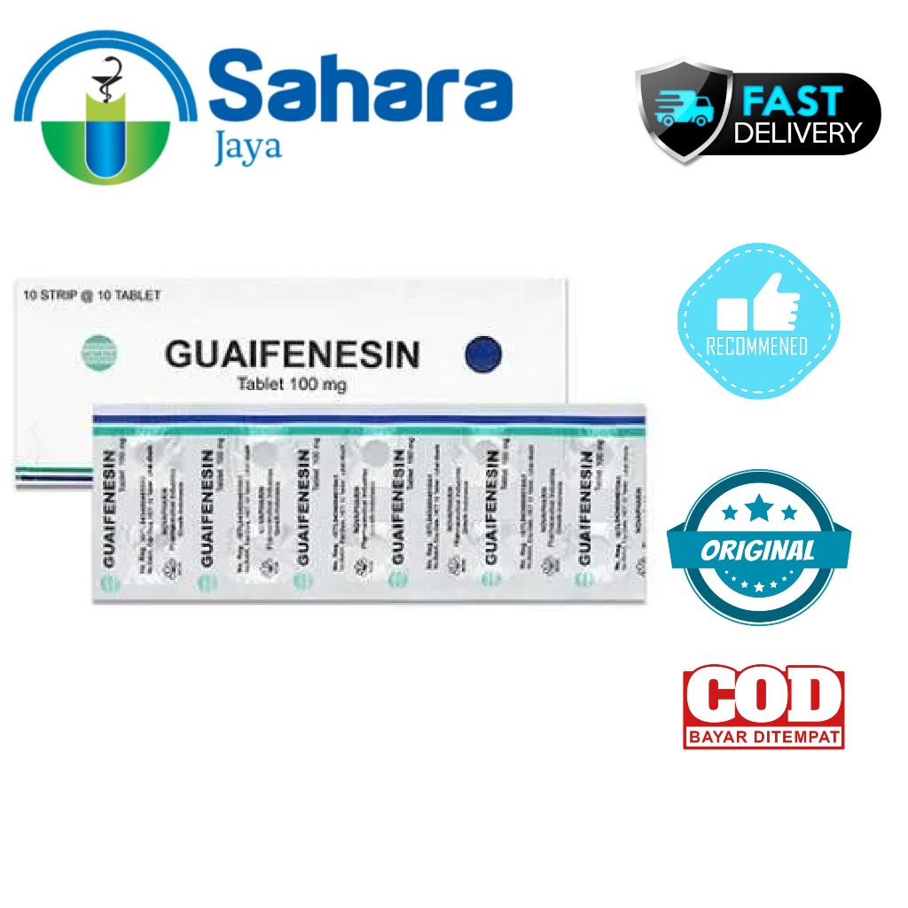 Jual [SJ] GUAIFENESIN NOVAPHARIN 100 MG STRIP 10 TABLET / OBAT BATUK ...