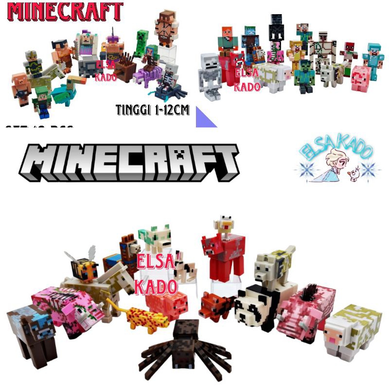 Jual MAINAN ANAK MINECRAFT DUNGEONS ACTION FIGURE SET TOPPER CAKE ULTAH ...