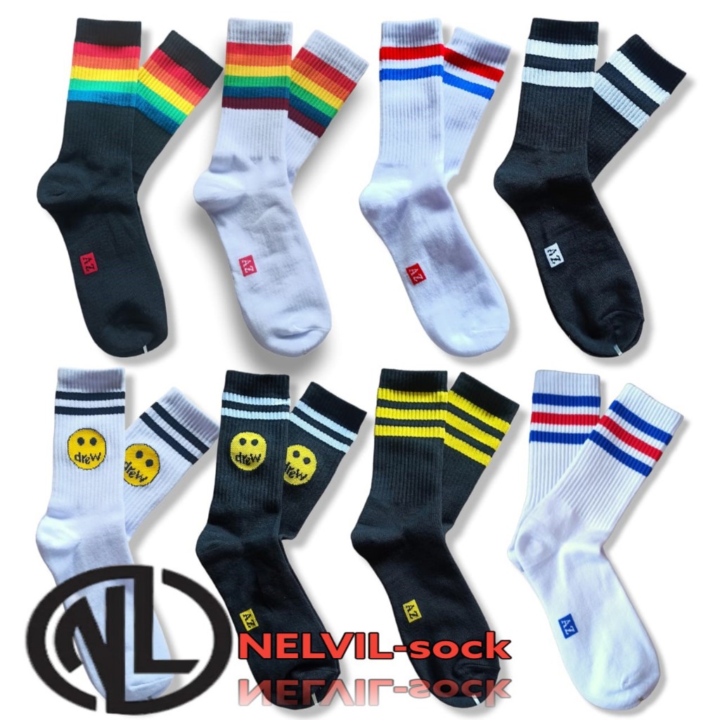 Jual Kaos Kaki Belang Pria Oldschool - Liris /Kaus Kaki Oldschool ...