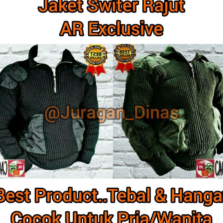Jual First Surprise JAKET SWITER TNI POLRI RAJUT HITAM HIJAU BRIMOB ...