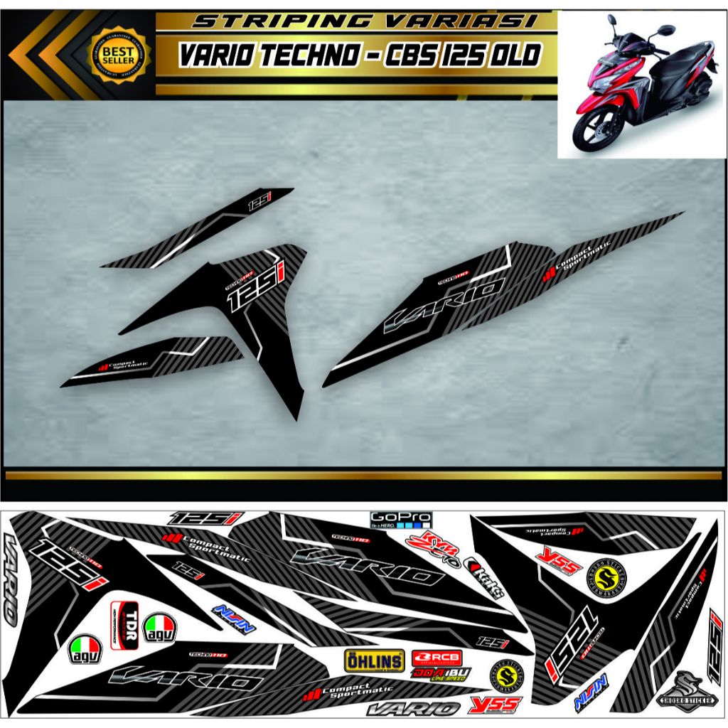 Jual STRIPING MOTOR HONDA VARIO TECNHO OLD DECAL NEW CUSTOM VARIAN ...
