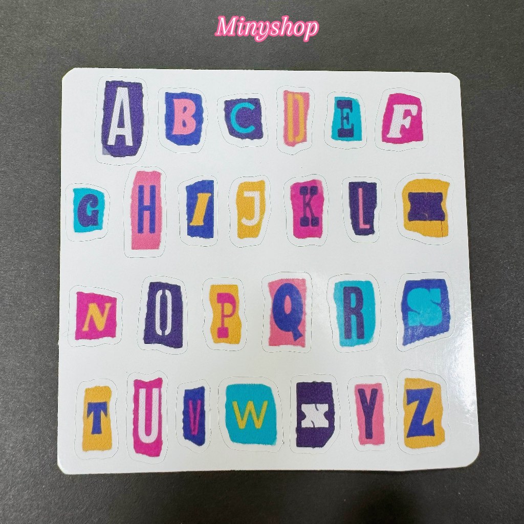 Jual sticker Abjad Alphabet Sticker Huruf Aestetic Kreatif Untuk Binder ...