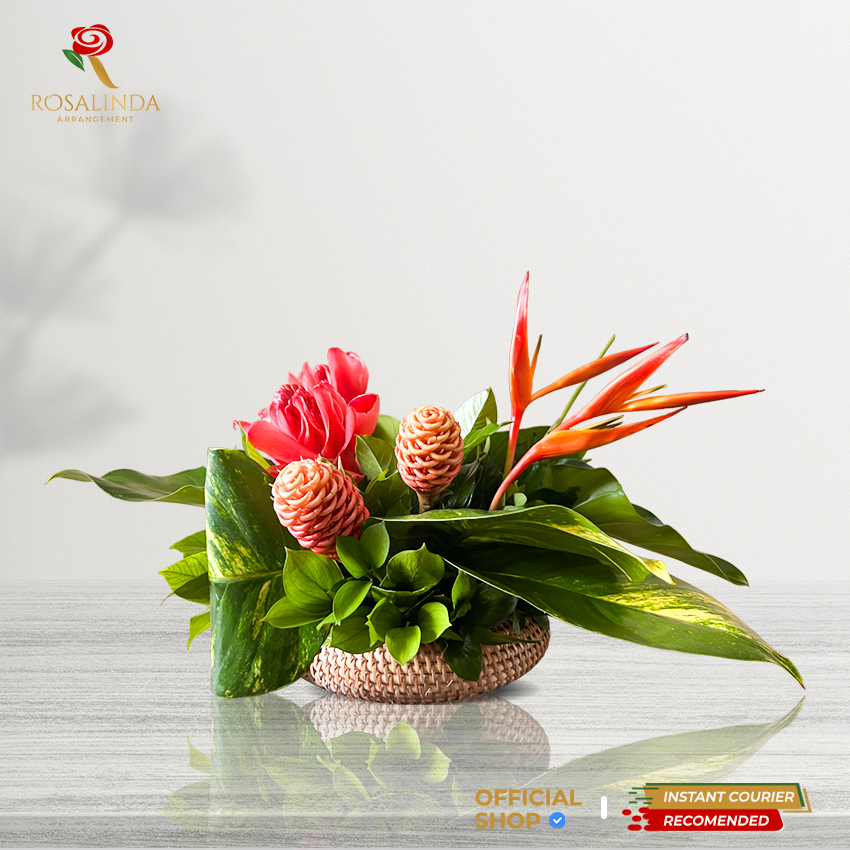Jual Rangkaian Vas Bunga \\ Bunga Tropis \\ Vas Table | Shopee Indonesia