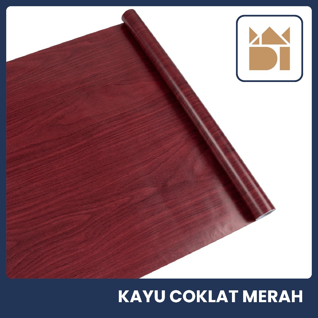 Jual WALLPAPER MOTIF KAYU COKLAT MERAH,WALLPAPER STIKER DINDING MOTIF ...