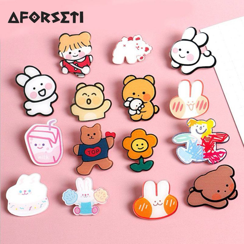 Jual PIN AKRILIK “CUTE 1” BROS PIN / PIN MURAH / PIN COUPLE / PIN ...