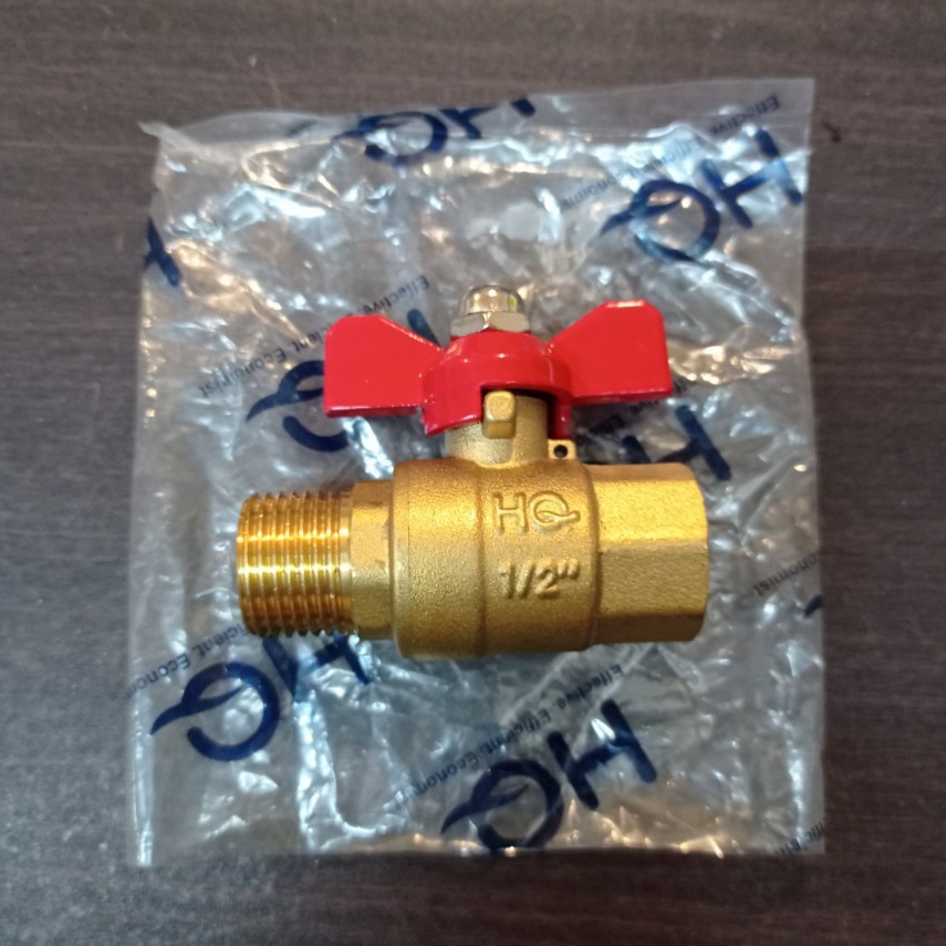 Jual BALL VALVE MALE FEMALE BRASS HQ 12 INCH | Shopee Indonesia